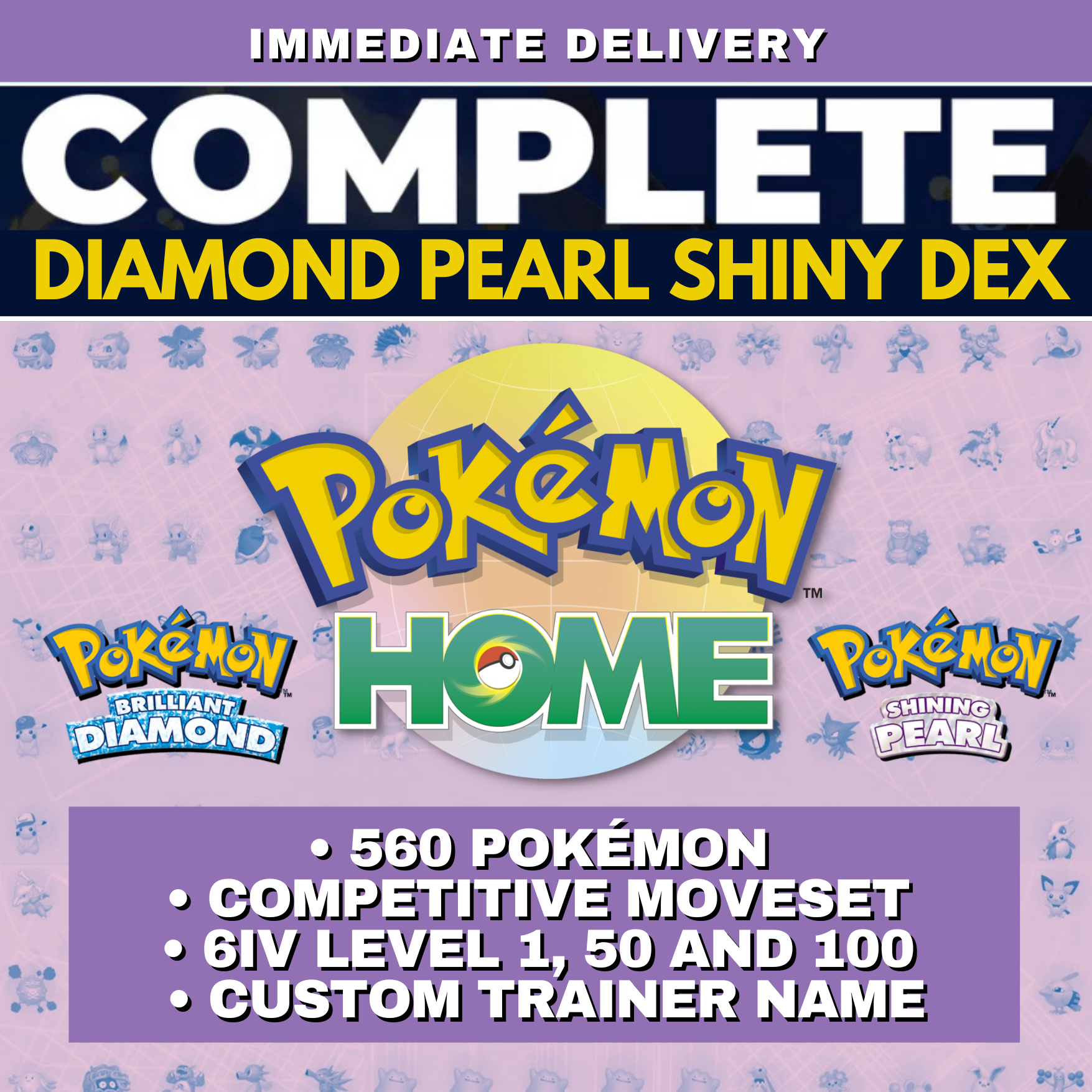 Shiny Living Dex Buy 6 IV Pokémon Home Complete Pokedex Seller SV