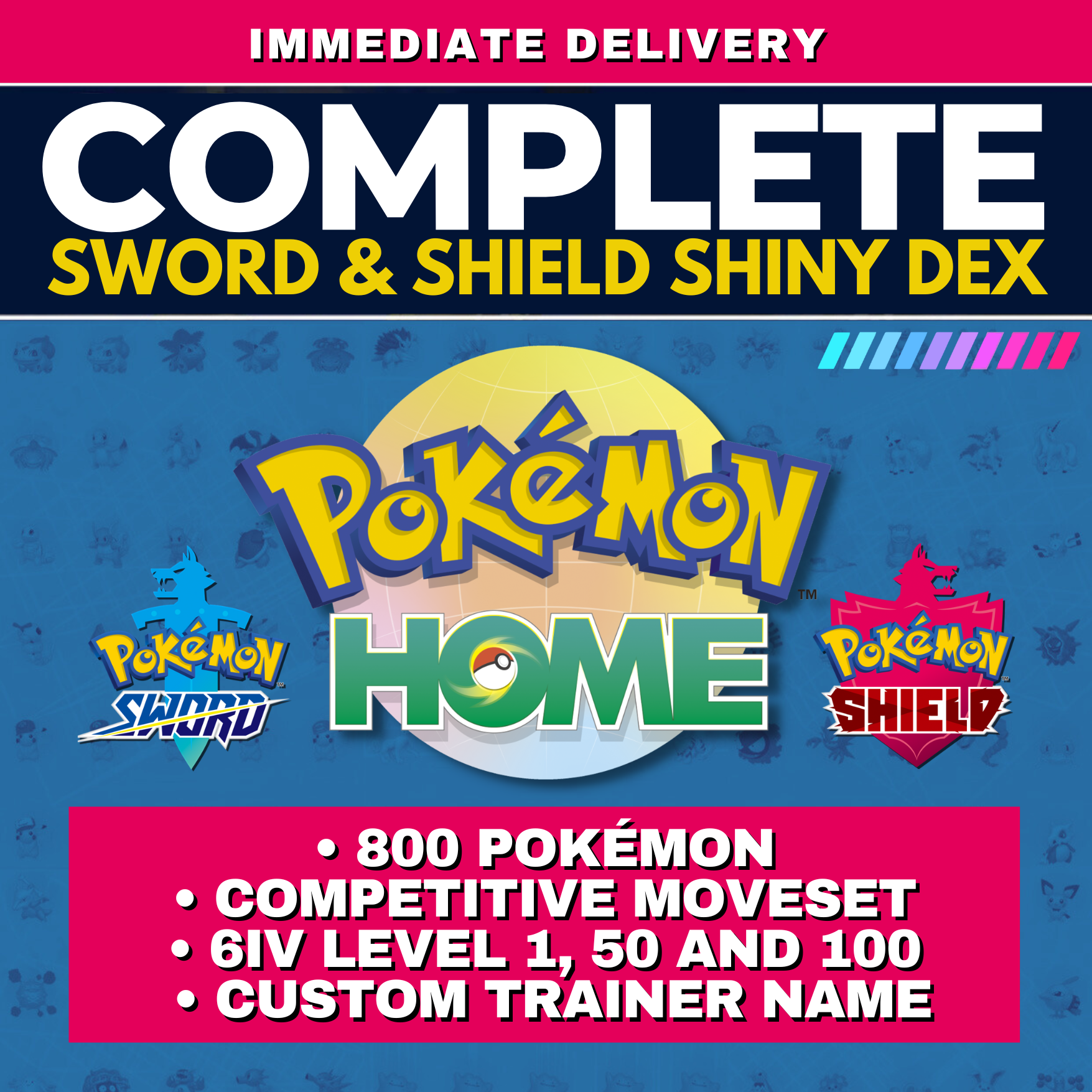 Shiny Living Dex Buy 6 IV Pokémon Home Complete Pokedex Seller SV